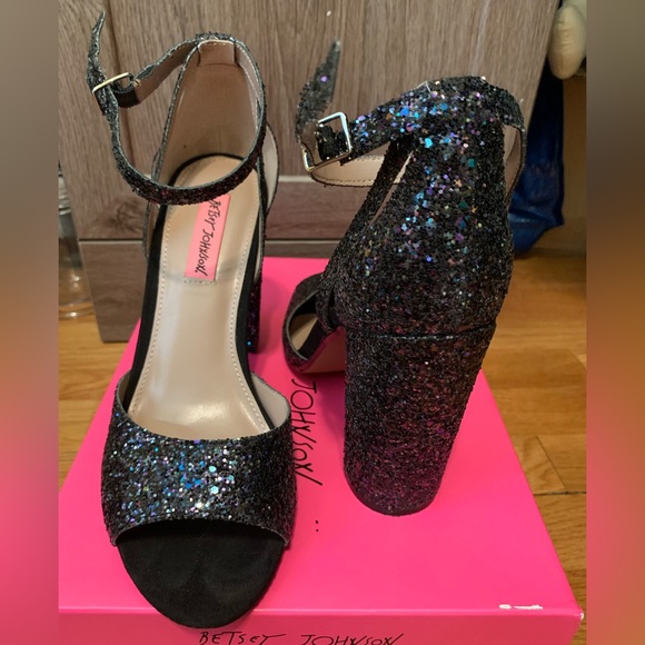 Betsey Johnson | Shoes | Betsy Johnson Glissten Block Heel Sandal In ...